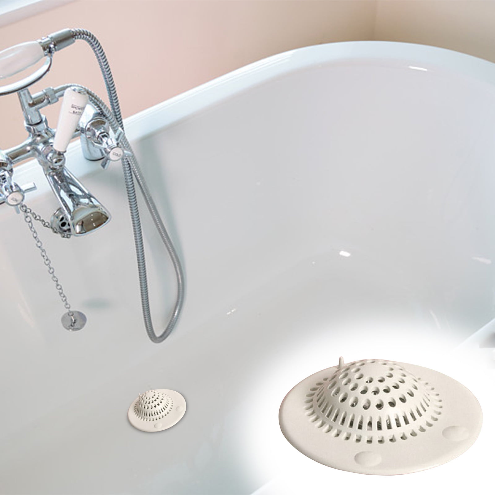 Sink Strainer Hair Catcher | Flexible Plastic Rubber Drain Filter | Non ...