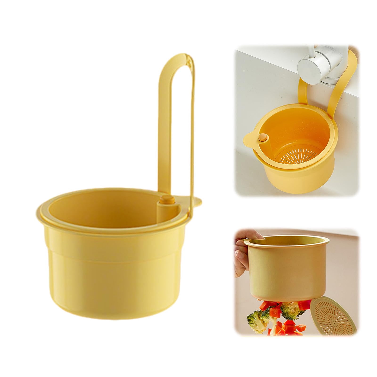 Sink Strainer,Multifunctional Drain Basket,Snap Button Sink Strainer ...