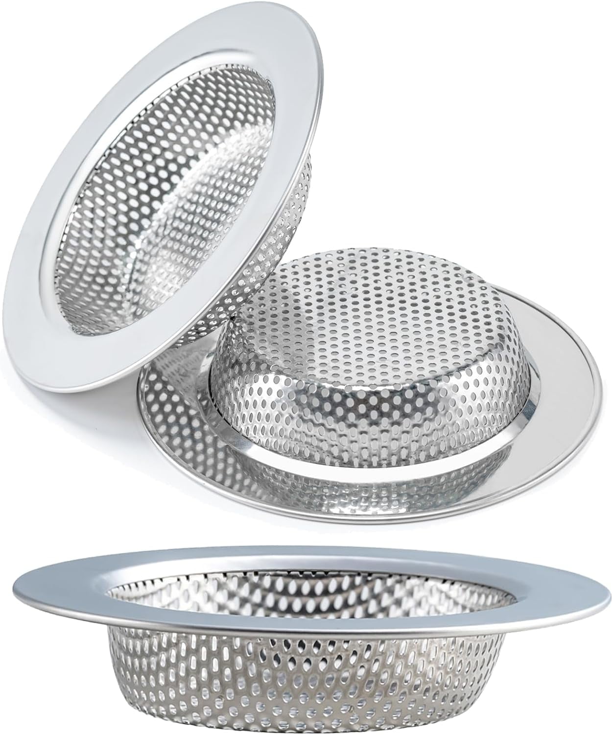 Sink Strainer for Most Kitchen Sink Drain Basket, Upgraded Double-Layer ...