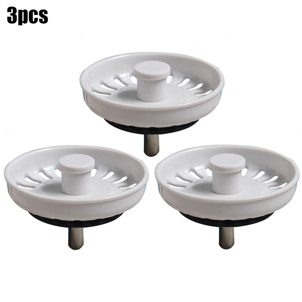 Sink Strainers White Sink Strainer Waste Plug Durable Stainless Steel ...