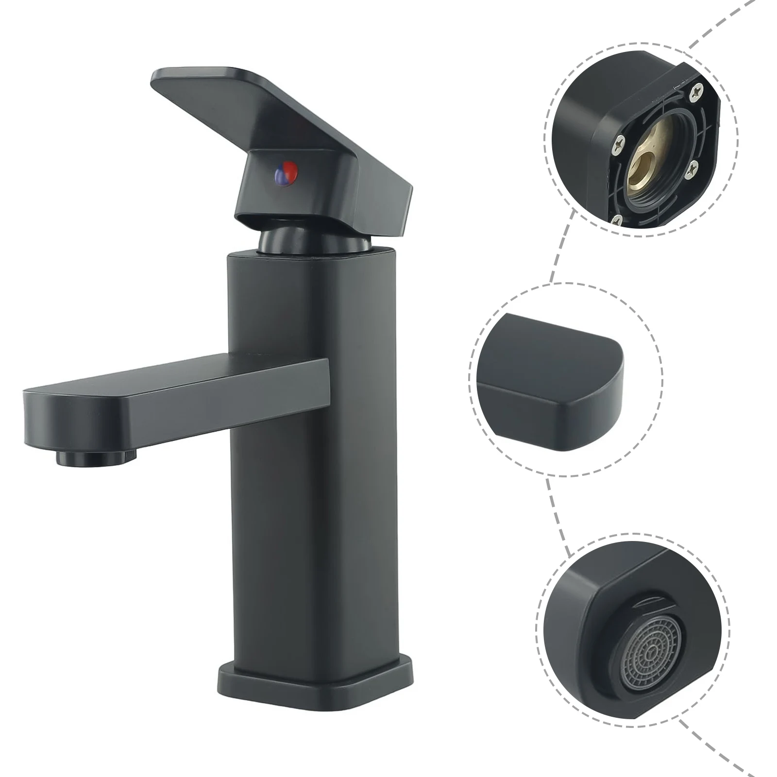 Sink Tap Bathroom Tap Anti-fingerprint Basin Mixer Tap Corrosion- Paint ...