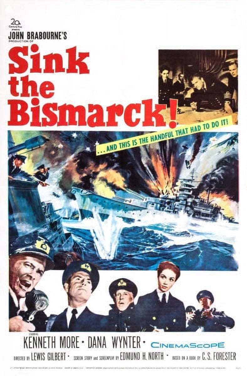 Sink The Bismarck Movie Poster 24In x 36In Art Poster 24x36 Multi-Color ...