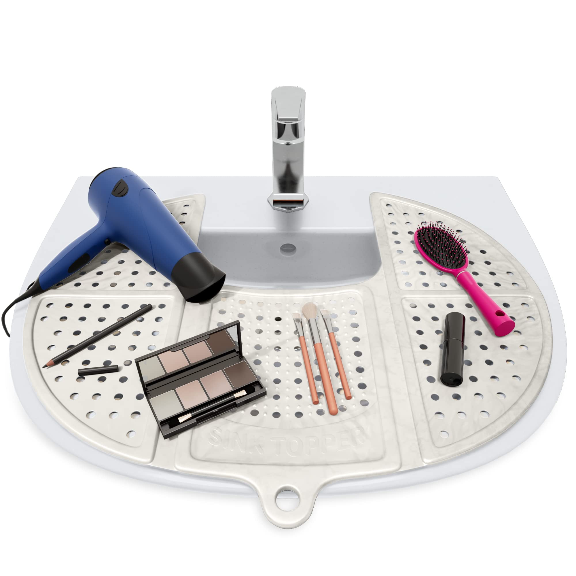 Sink Topper Foldable Sink Cover - Silicone Beauty Makeup Brush Cleaning ...