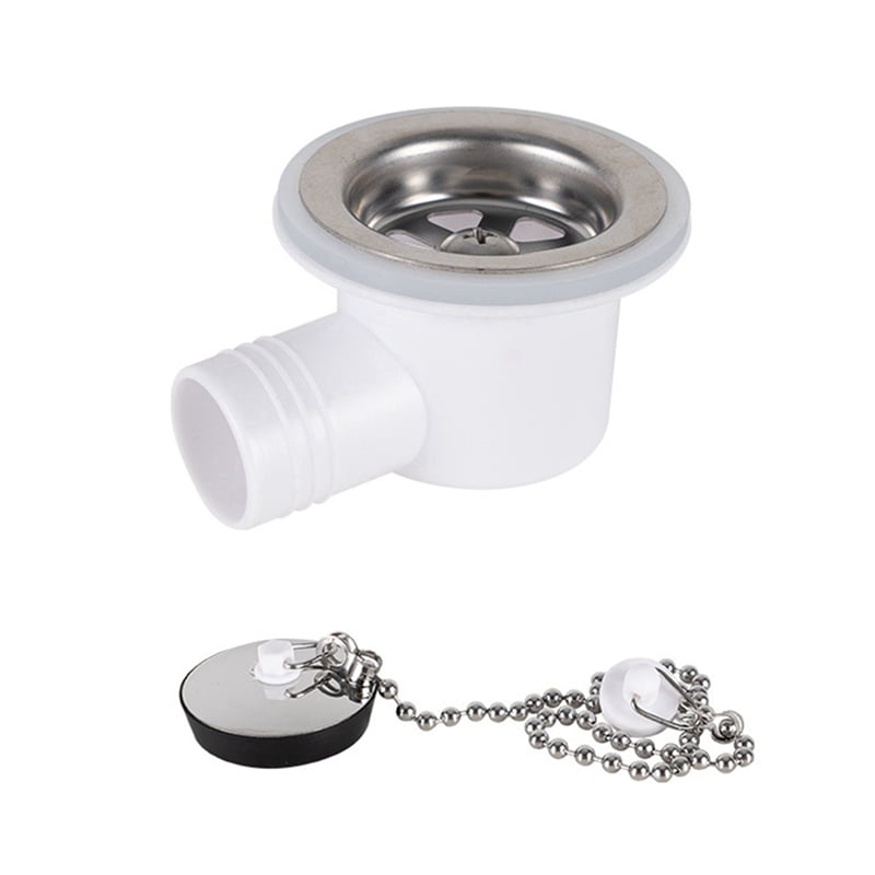 Sink Waste Drain Plug Hole Angle Fitting, Waste Plug Sink Basin Drain ...