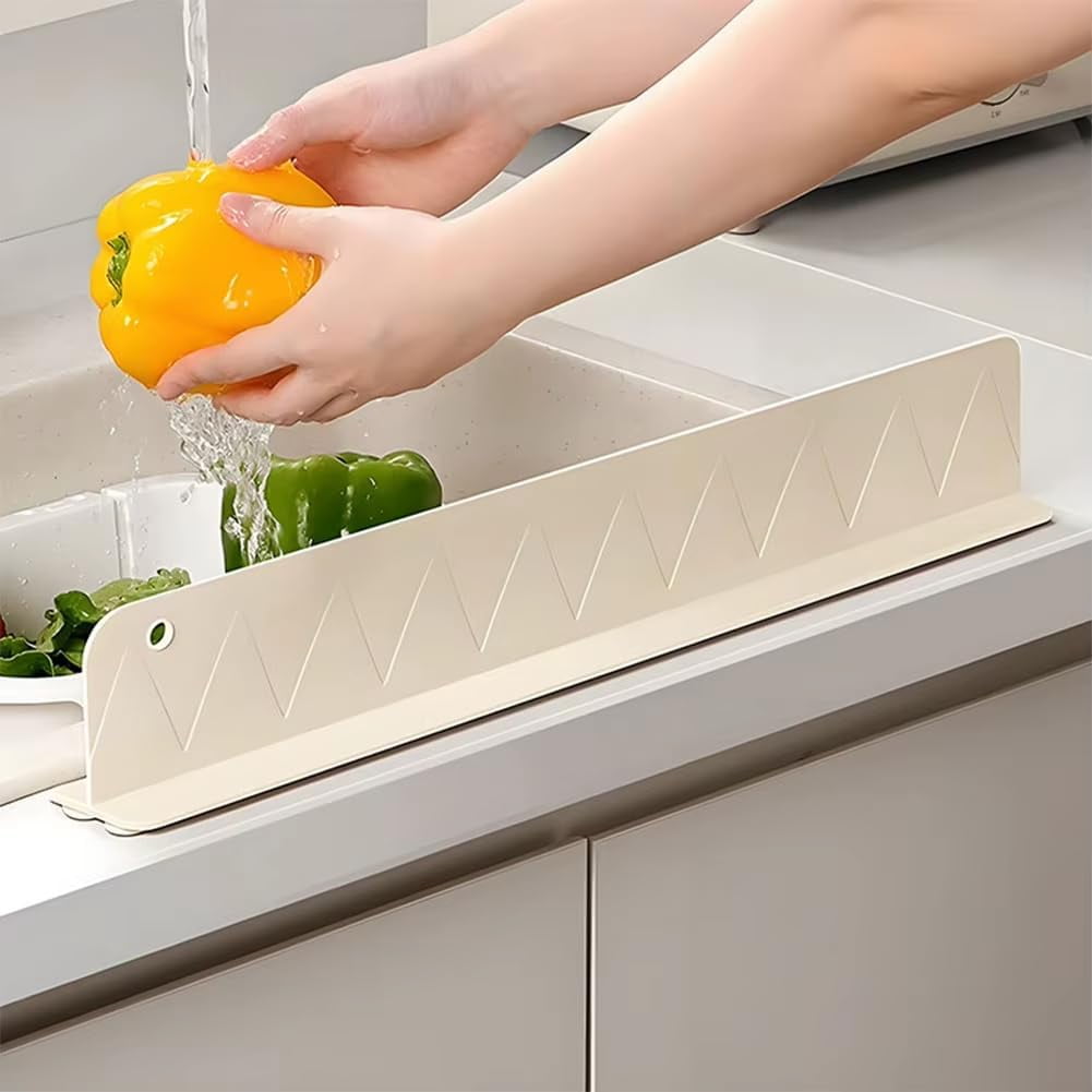 Sink Water Baffle, 15.7''/19.6'' Silicone Splash Guard with Suction Cup ...