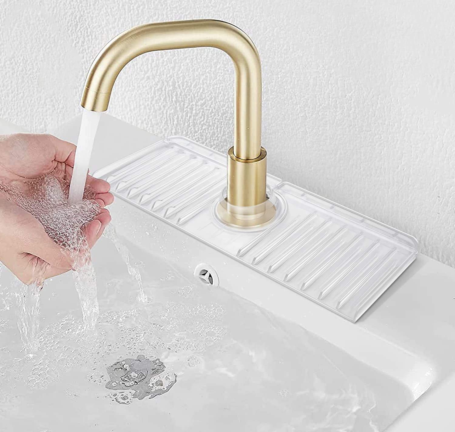 Sink splash guard 14.5 inches x 5.4 inches - Sink faucet pad with ...
