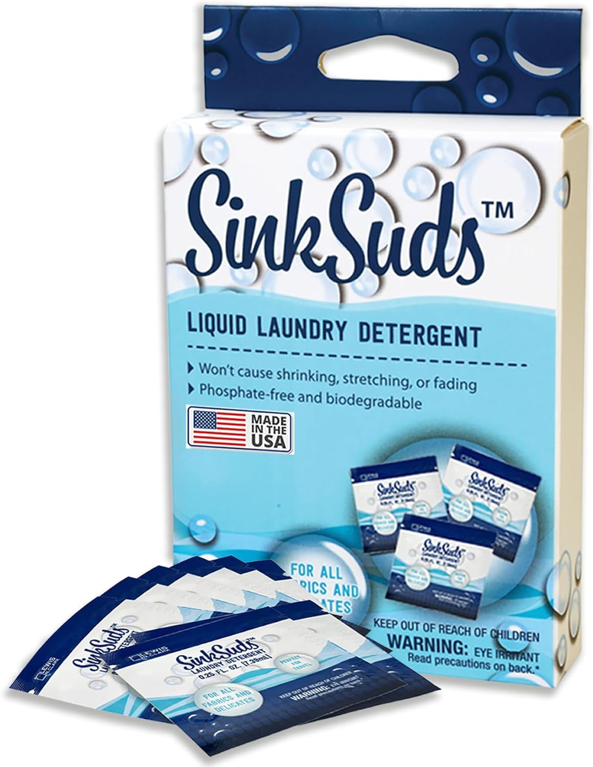 SinkSuds Laundry Detergent, Travel Size Liquid Soap, TSA Compliant ...