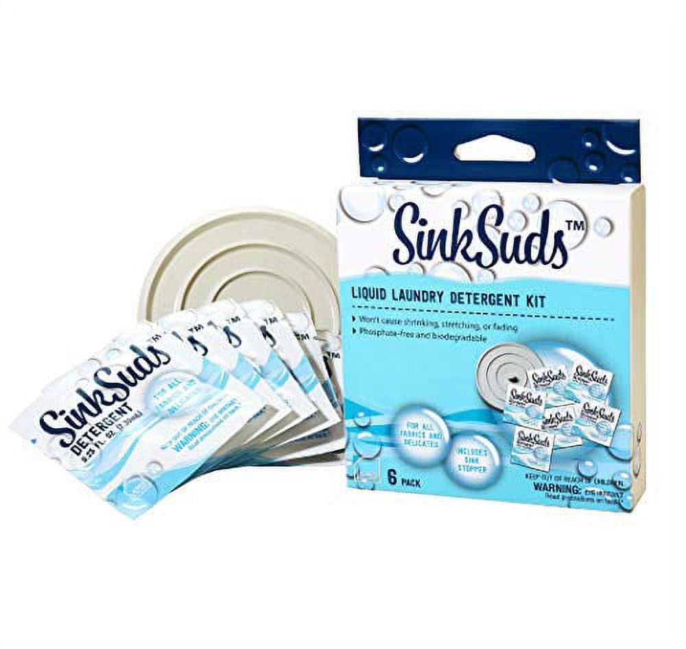 SinkSuds Travel Laundry Detergent Liquid Soap + Odor Eliminator for All ...
