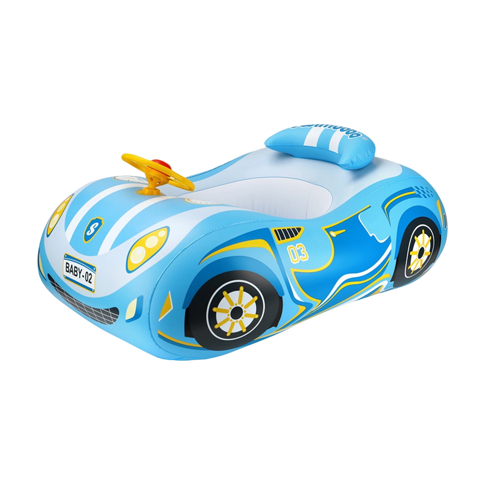 Swimbobo Inflatable Car Seat Swim Ring, Kids Racing Boat Style Swimming ...