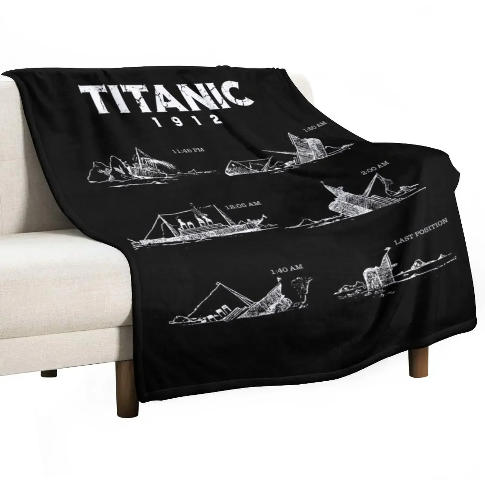 SinkingTitanic Ship 1912 Ocean Sea Disaster Throw Blanket Bed Sofa ...