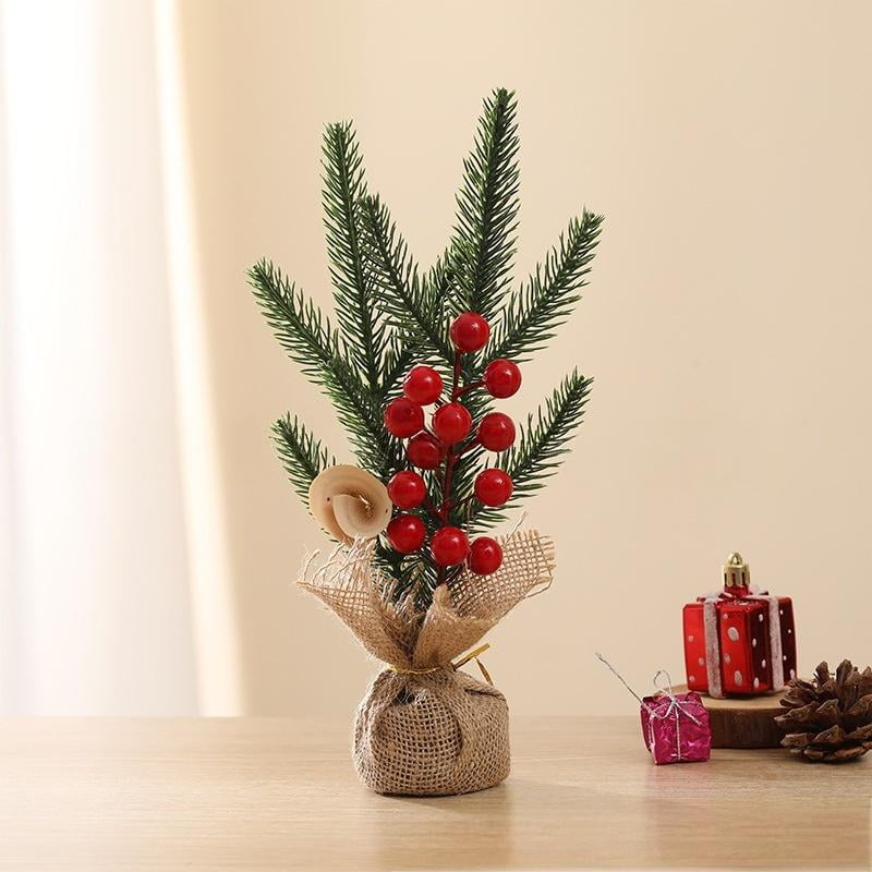 Sinkoo 11 Inch Mini Christmas Tree Tabletop Artificial Pine Tree Office ...