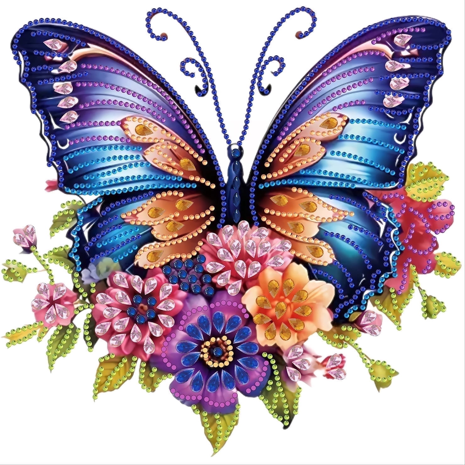Sinkoo Boho Decor Butterflies and Flowers 5D Diamond Painting Art Kits ...