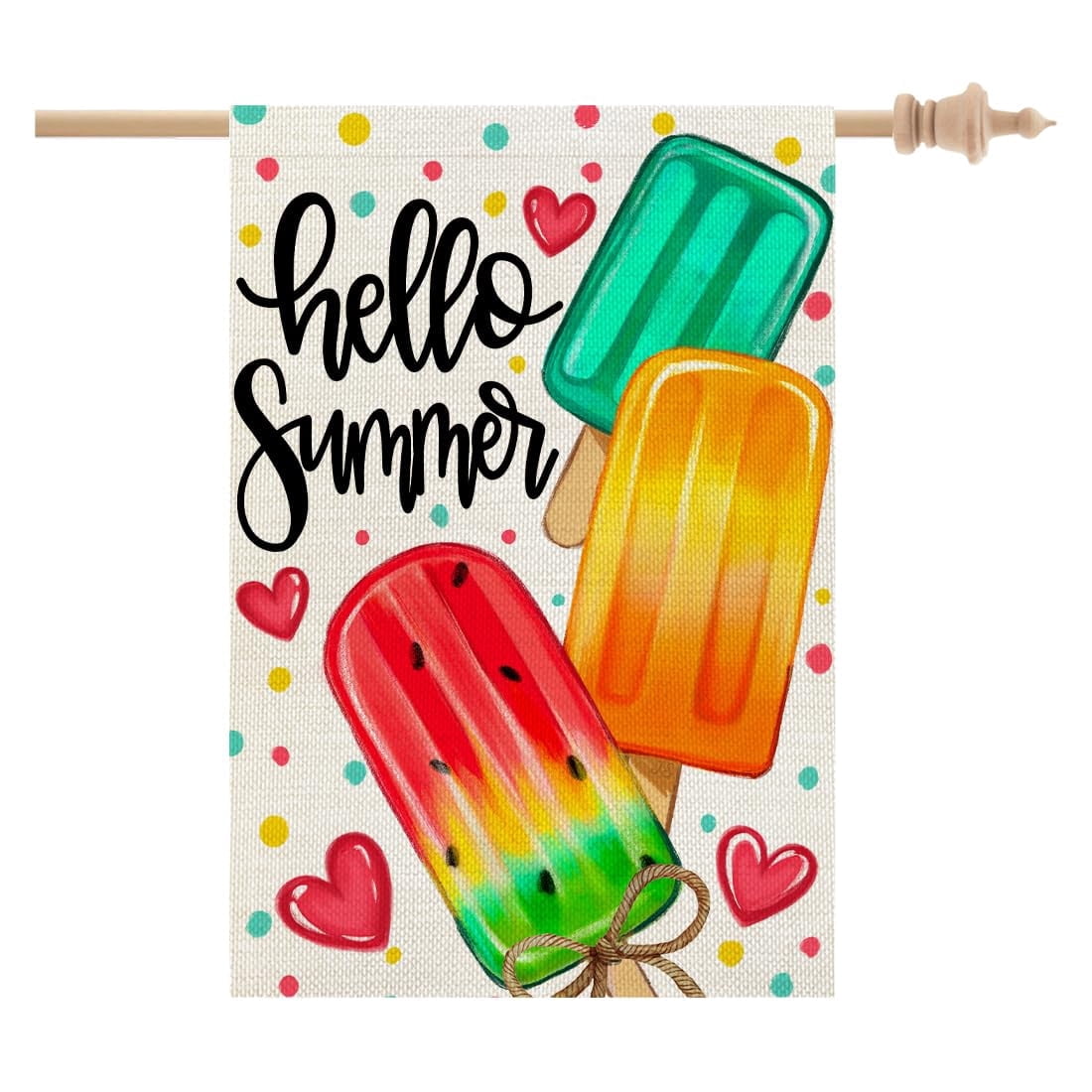 Sinkoo Summer Popsicle House Flag 28x40 Inch Double Sided Outside ...