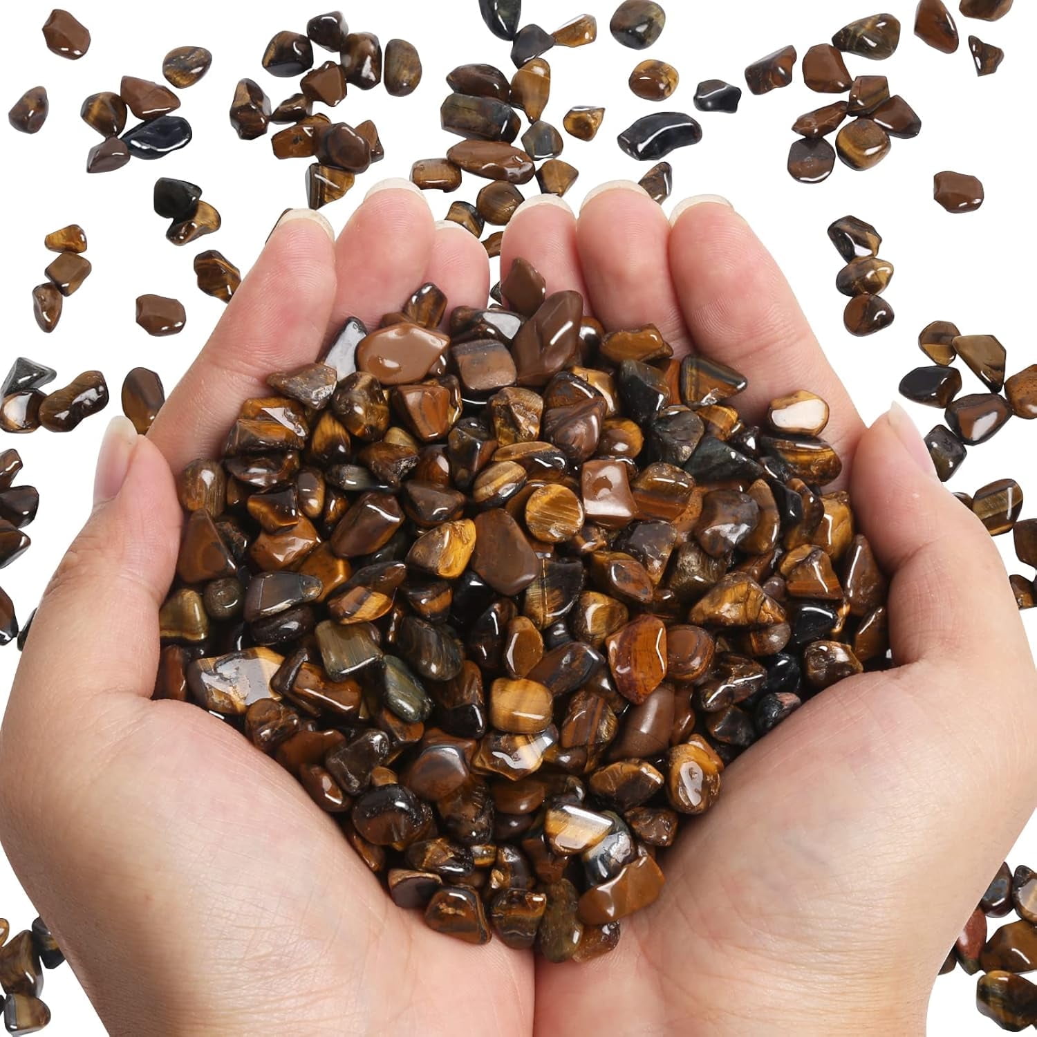 Sinkoo Polished Gem Stones Rocks Crystals 0.66 Lb/300g Natural Tumbled ...