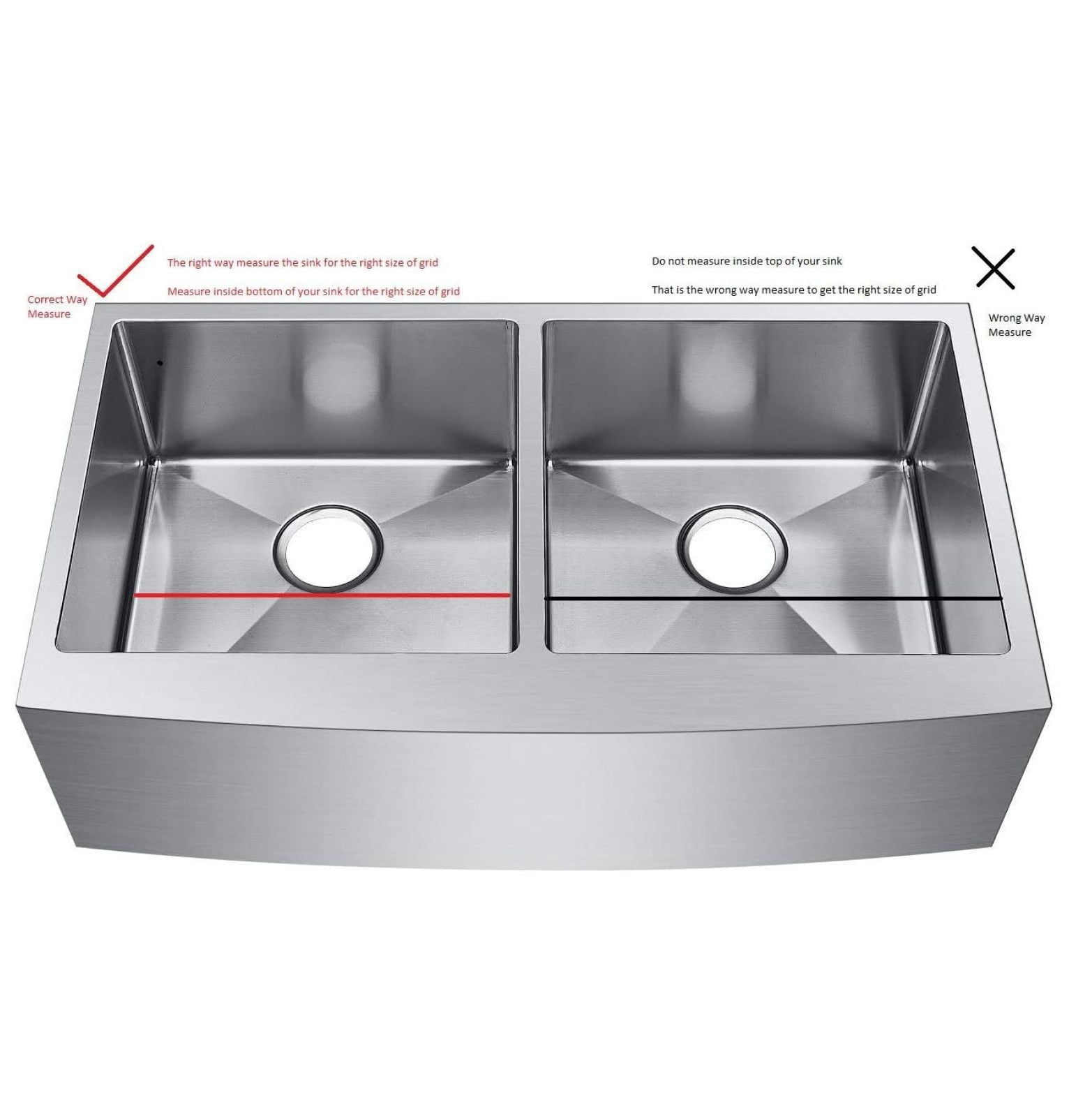 Sinks Protector Stainless Steel Kitchen Sink Bottom Grid, Rack (30 L x ...