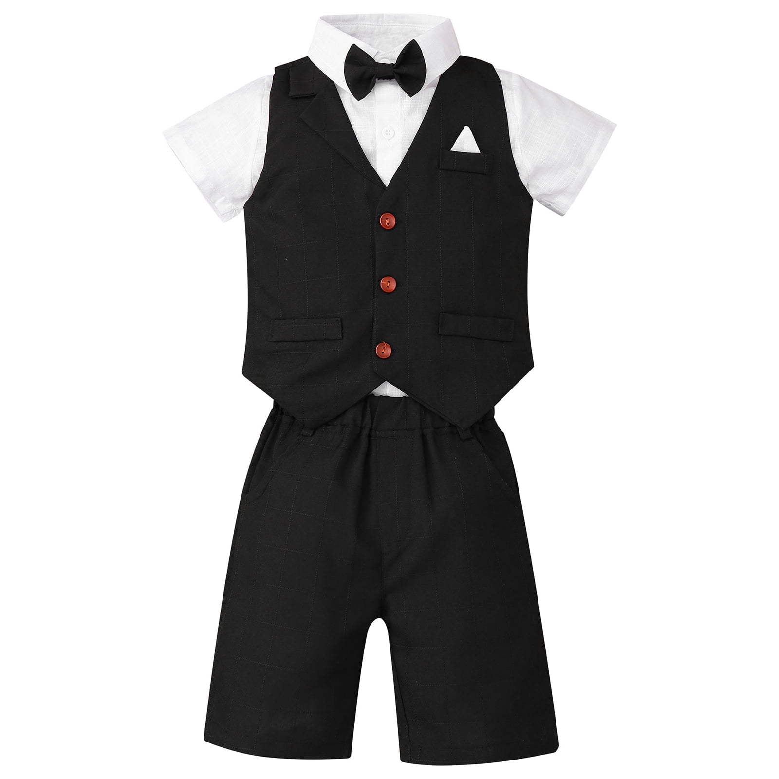 Sinleey Baby Boys 3pcs Formal Tuxedo Suit Kids Wedding Christening ...