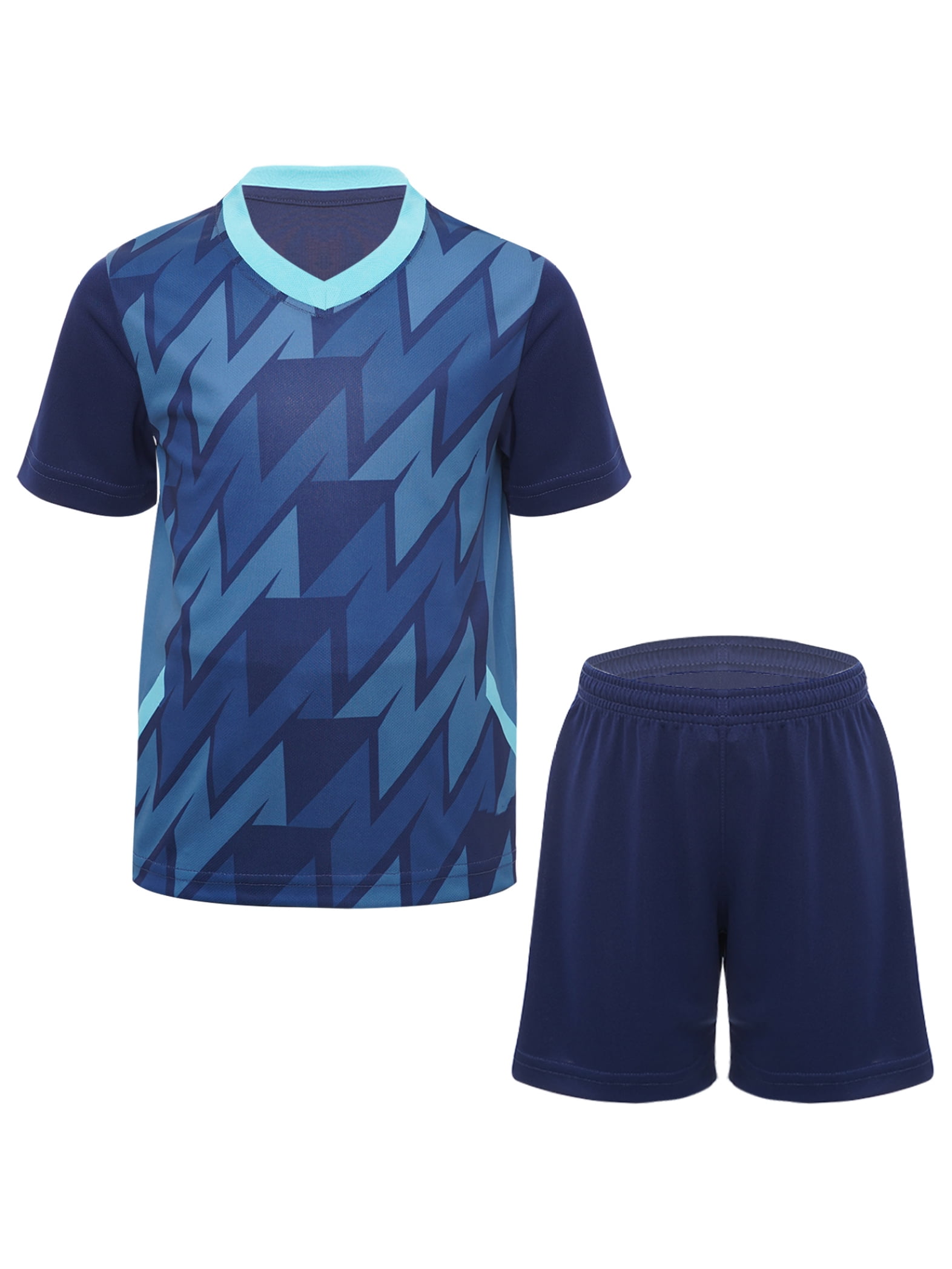 Sinleey Kids Boys Football Training Uniform Soccer Jersey Short Sleeve ...