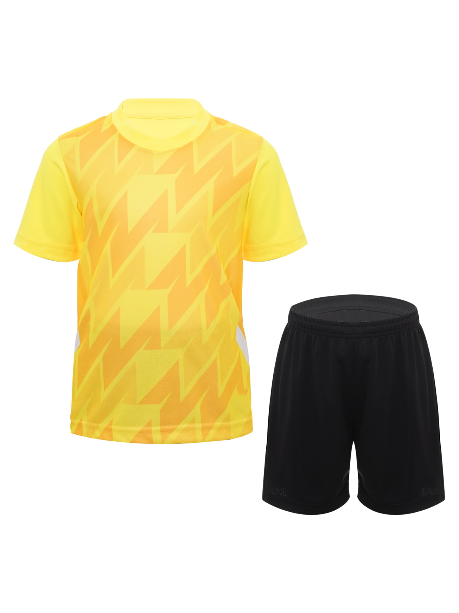 Sinleey Kids Boys Football Training Uniform Soccer Jersey Short Sleeve ...