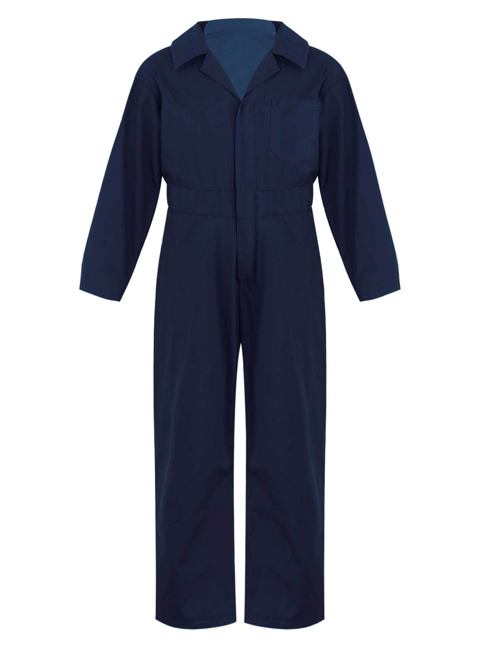 Sinleey Kids Boys Mechanic Costume Dance Coveralls Long Sleeve Solid ...