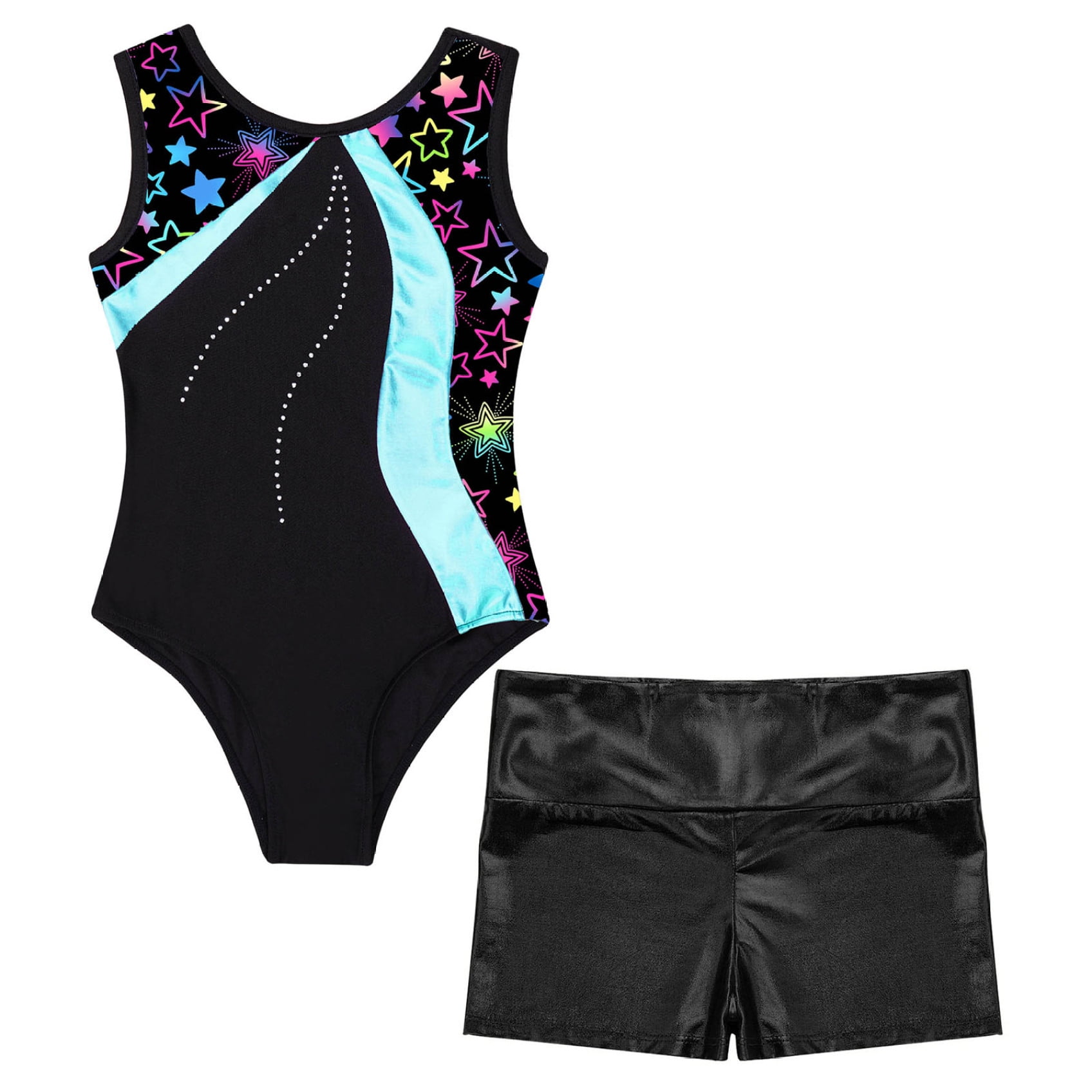 Sinleey Kids Girls 2 Piece Gymnastics Outfits Dance Leotards with ...
