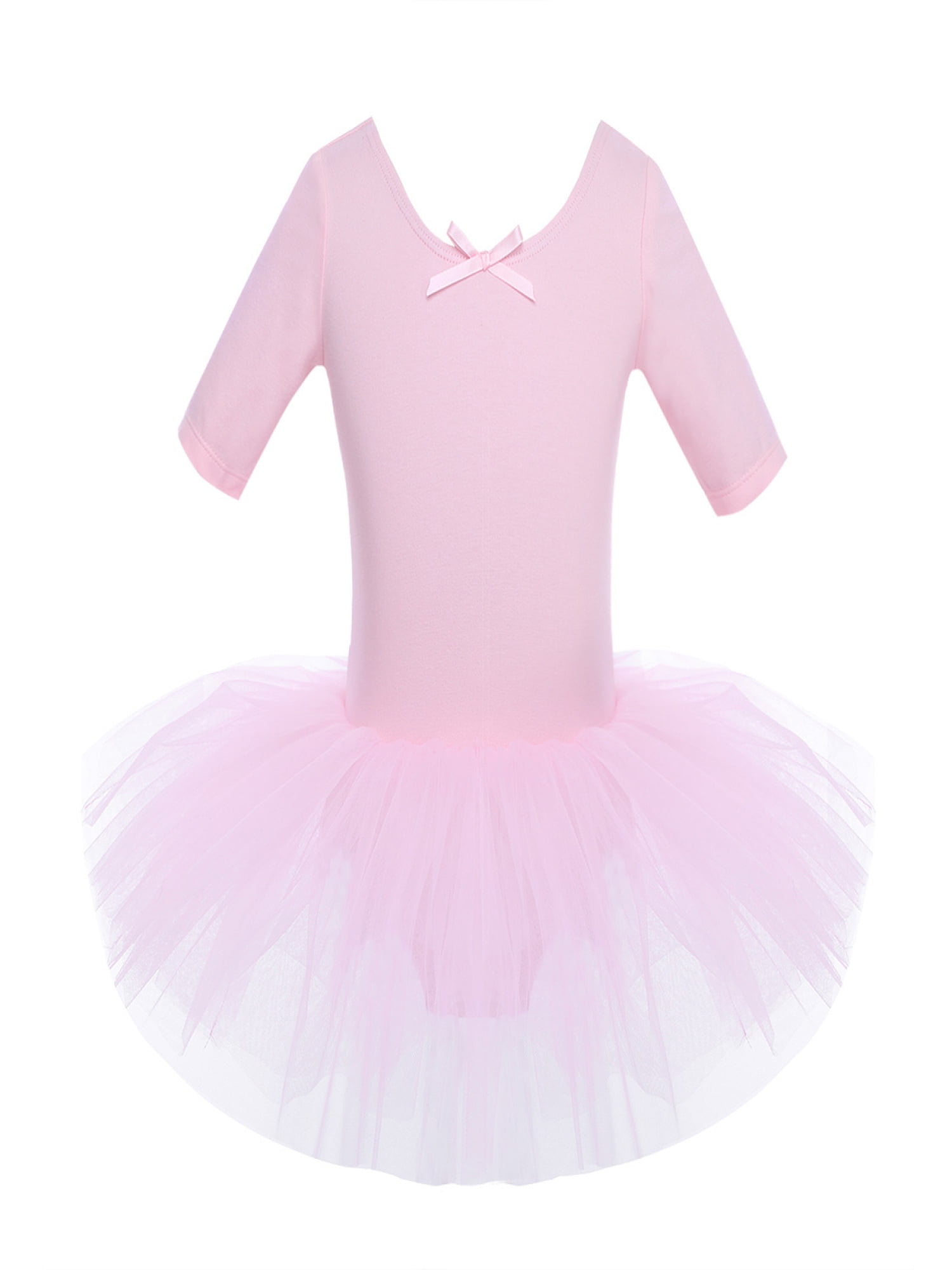 Sinleey Kids Girls Short Sleeves Ballet Dance Tutu Leotard Dress ...