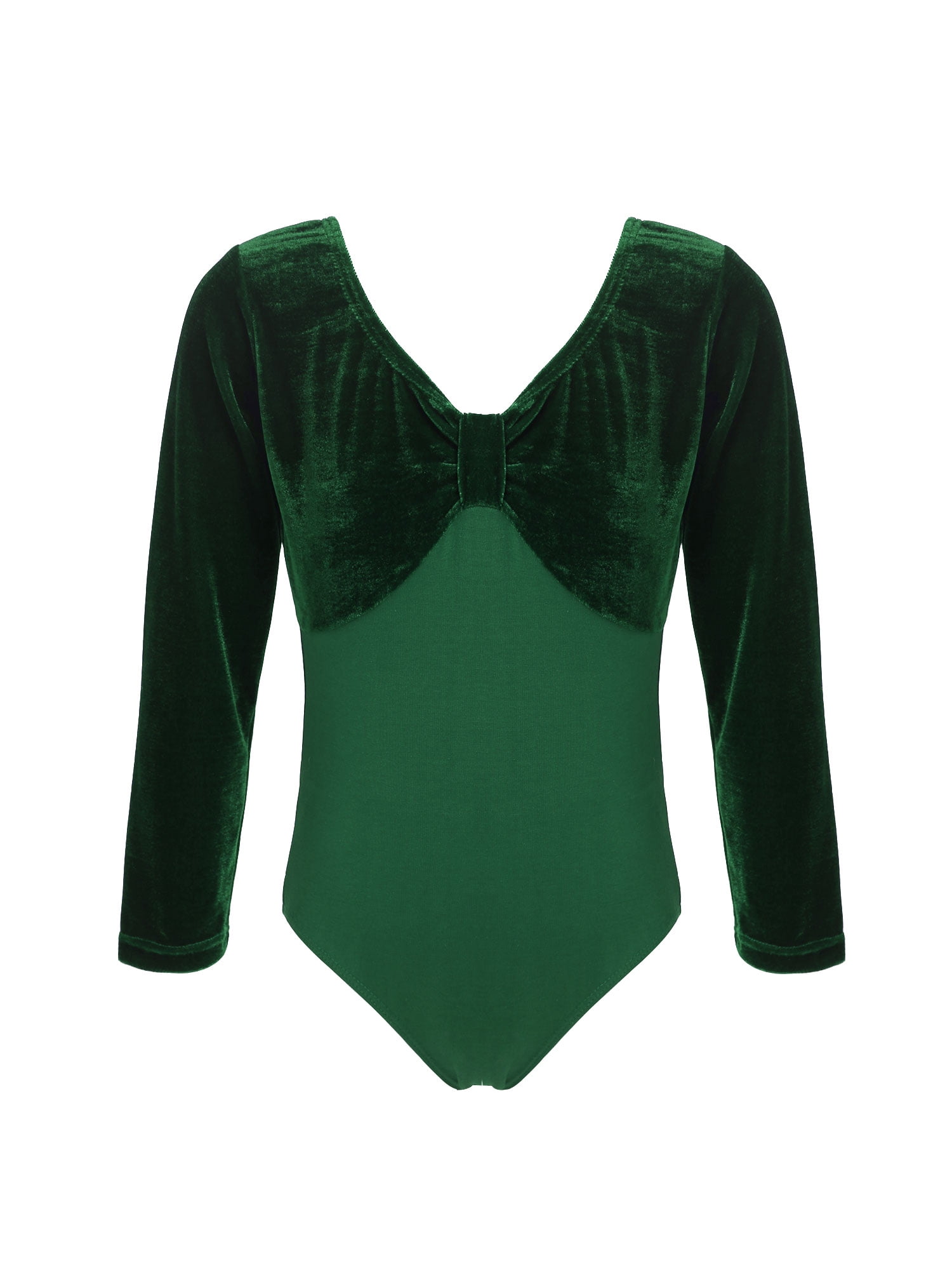 Sinleey Kids Girls V Neck Long Sleeve Ballet Dance Leotard Unitard ...