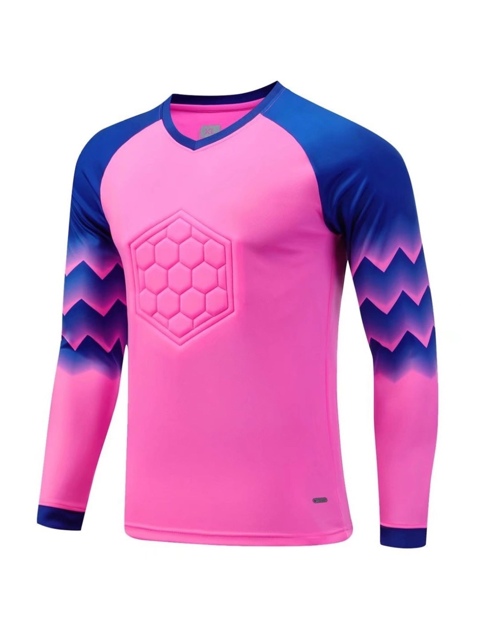 Sinleey Mens Goalkeeper Jersey Uniform Football Padded Goalie T-shirt ...