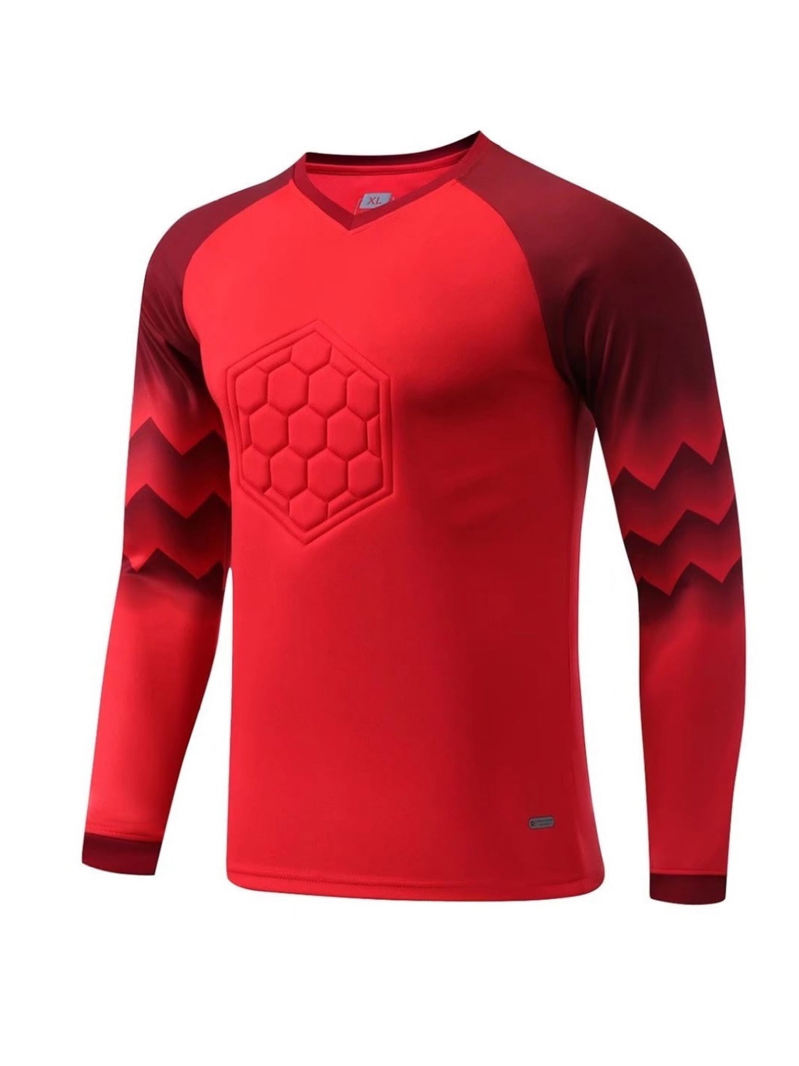 Sinleey Mens Goalkeeper Jersey Uniform Football Padded Goalie T-shirt ...