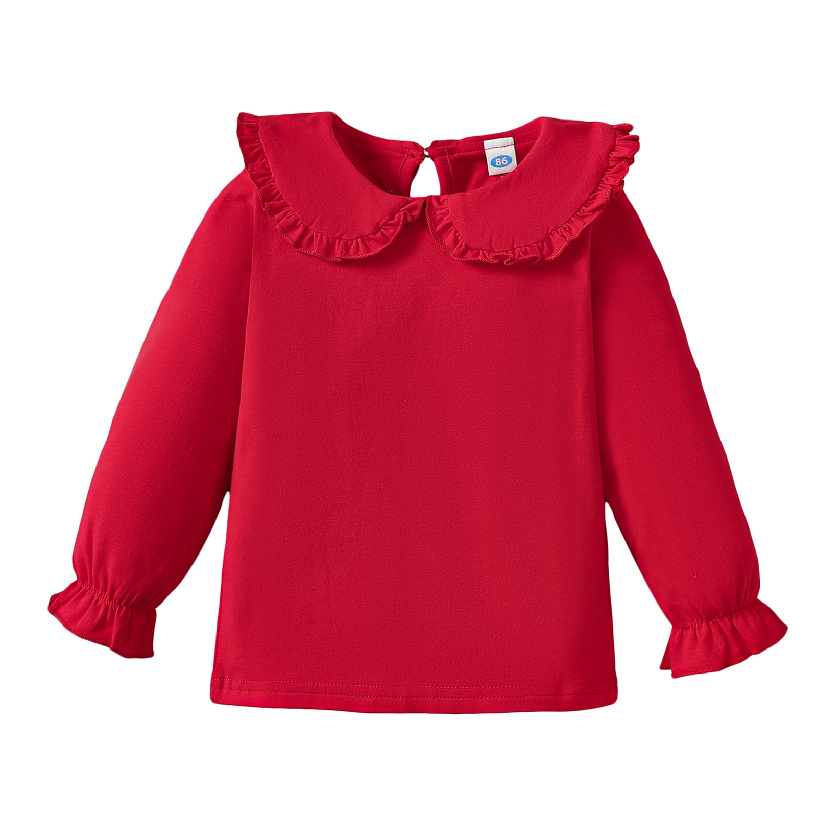 Sinleey Toddler Baby Girls Doll Collar Shirts Kids Girl Short/Long ...
