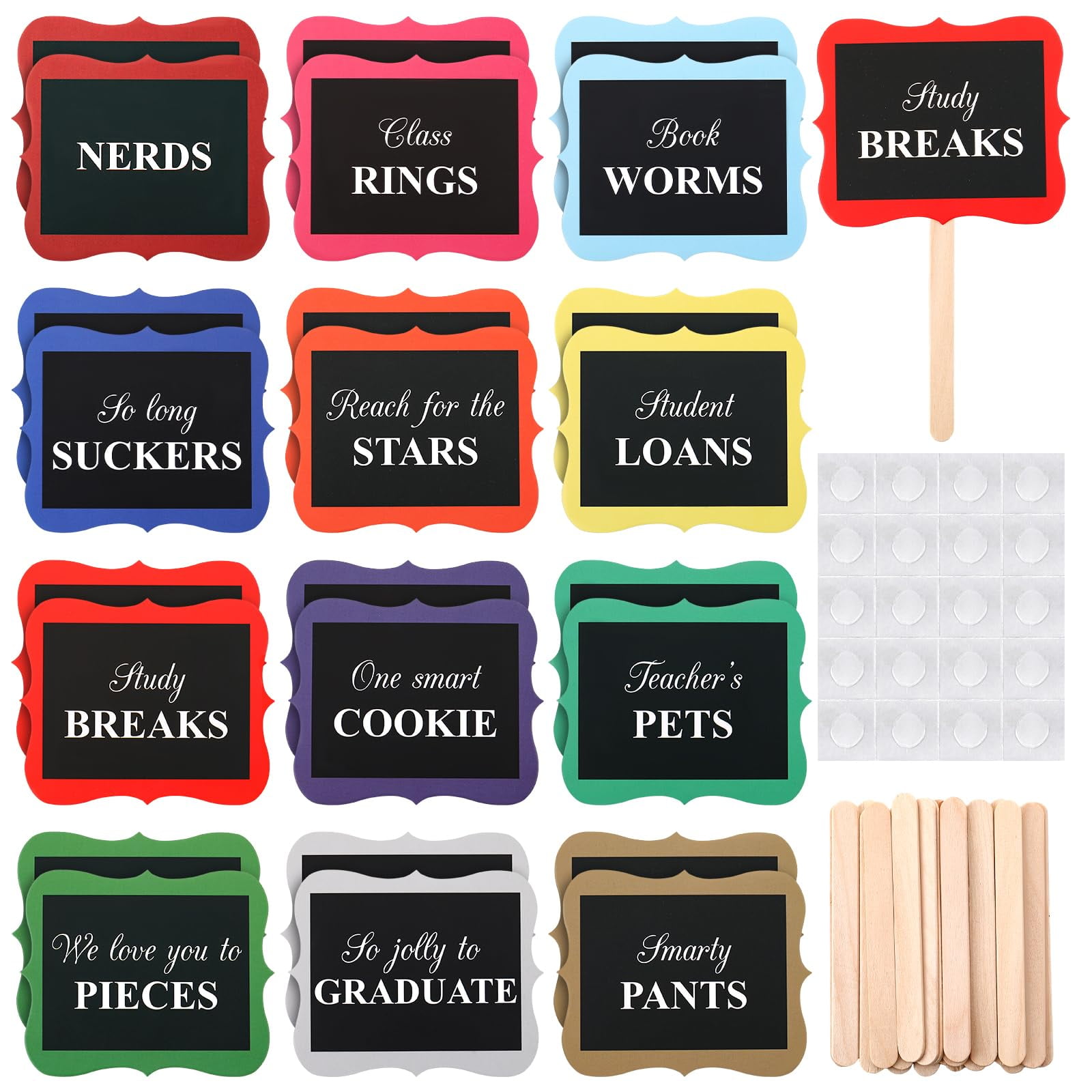 Sinload 24 Set Graduation Candy Buffet Labels Grad Party Table Candy ...