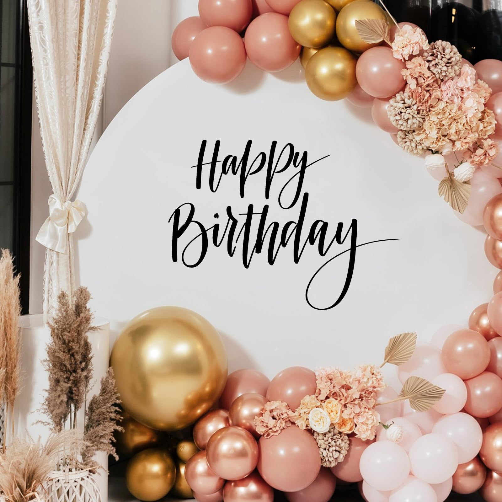 Sinload Happy Birthday Party IFF17 Decal Sign for Backdrop Letters Peel ...