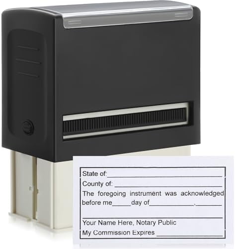 Sinload Notary Stamp - Self Inking Notary Public Stamp for Sworn & Subscribed Acknowledgement, 1 ...