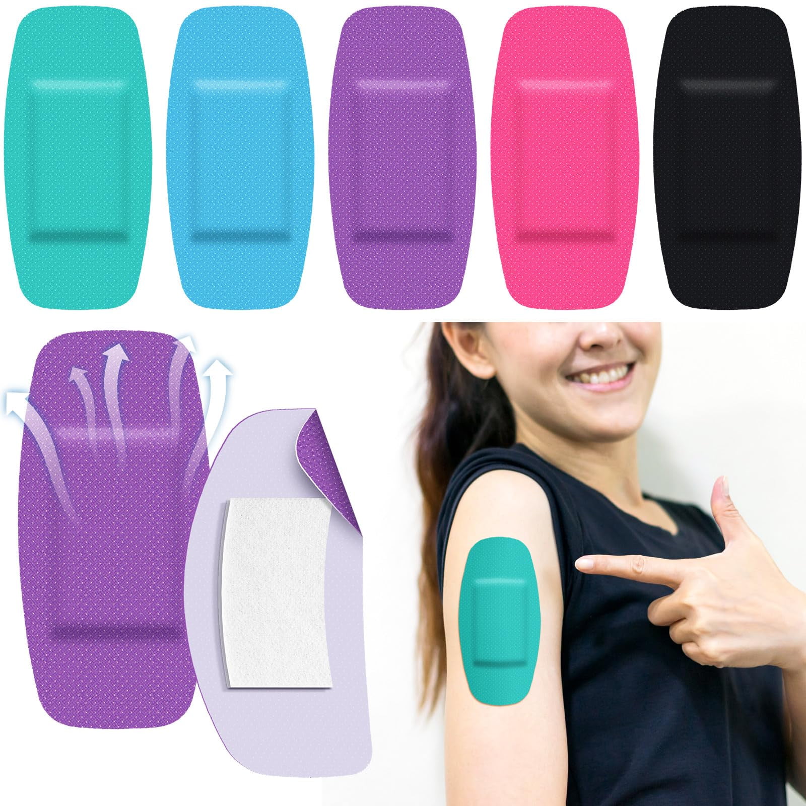 Sinmoe 100 Large Large Flexible Adhesive Wound Care Bandages Latex Free ...