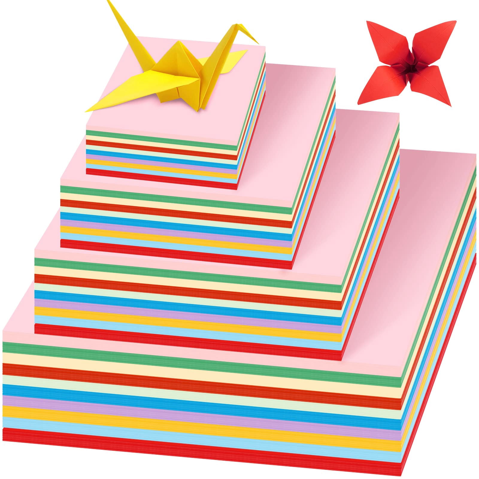 Sinmoe Origami Paper Assorted RRF12 Sizes DIY Paper Vivid Colored Paper ...