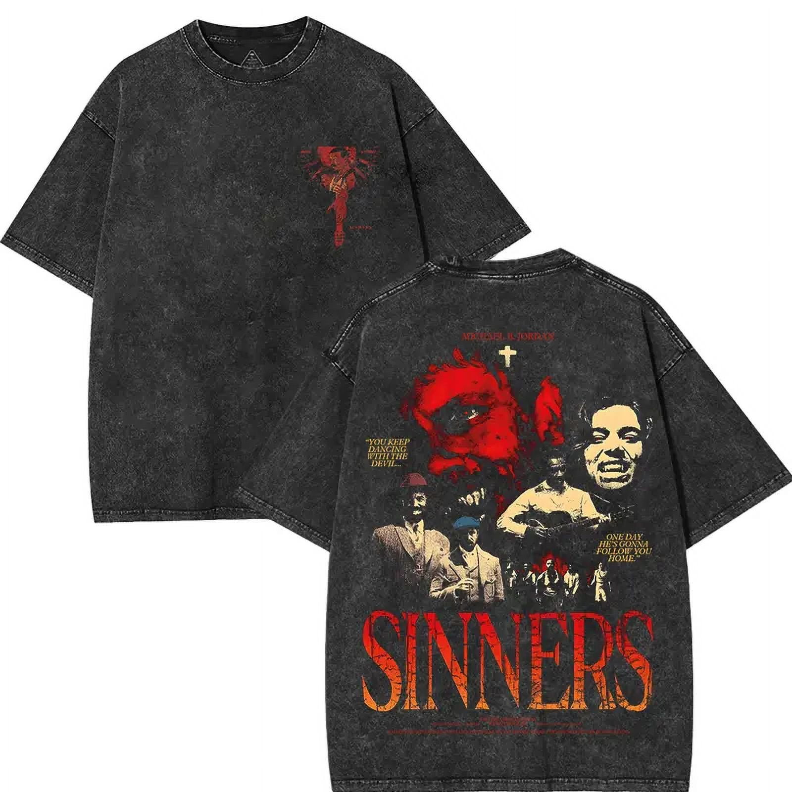 Sinners Movie 2 Side Shirt, 2025 Horror Action Film T-shirt, Michael B ...