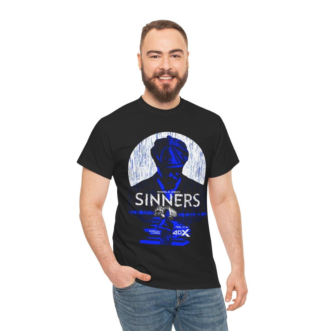 Sinners Movie Michael B Jordan T Shirt Patriotic - Walmart.com