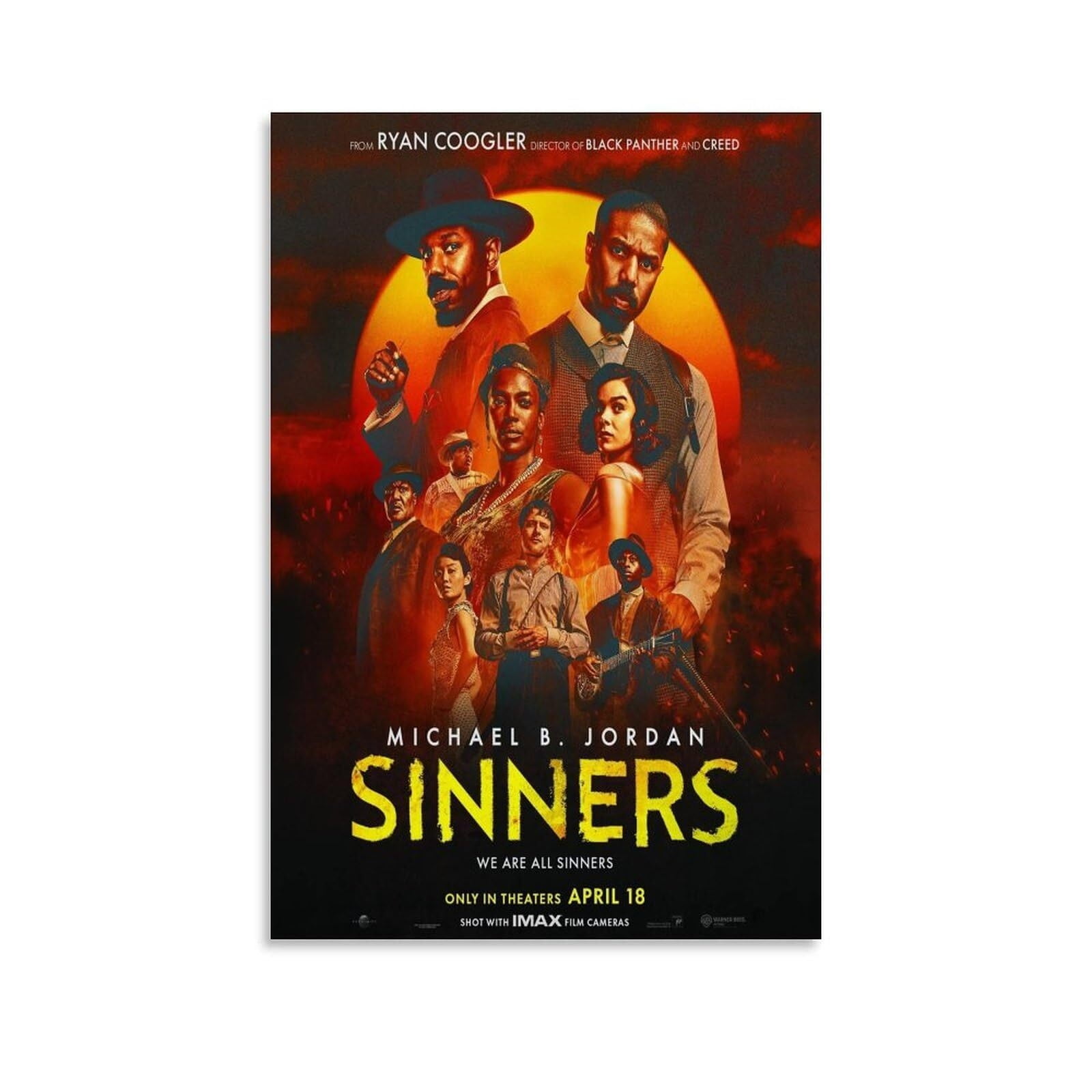 Sinners Movie Poster 3 Canvas Painting for Living Room Bedroom Decor ...