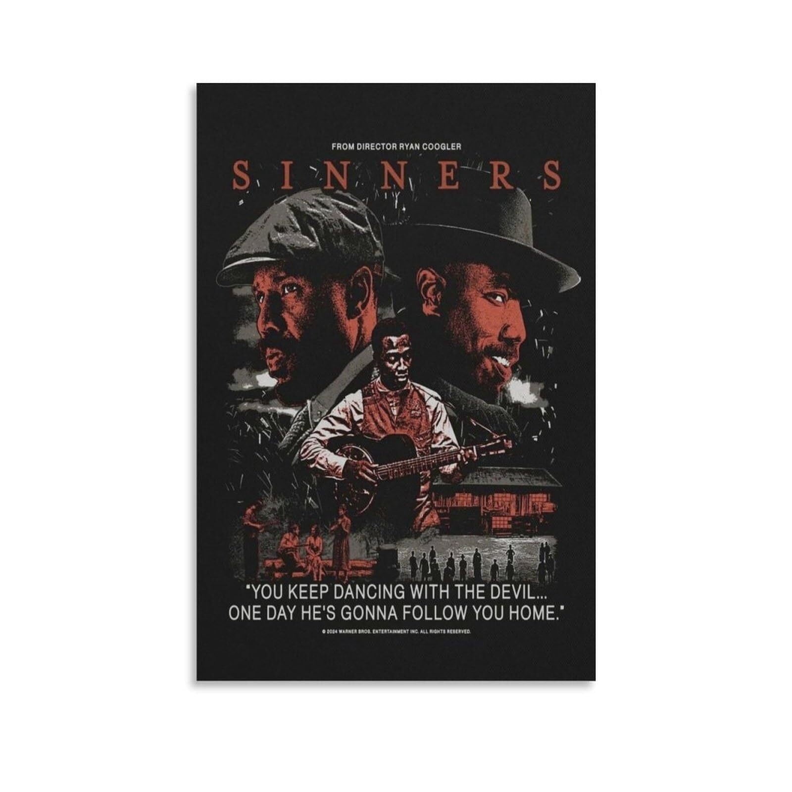 Sinners - Vintage Blockbuster Movie Poster 2025 New Movie Poster Canvas ...