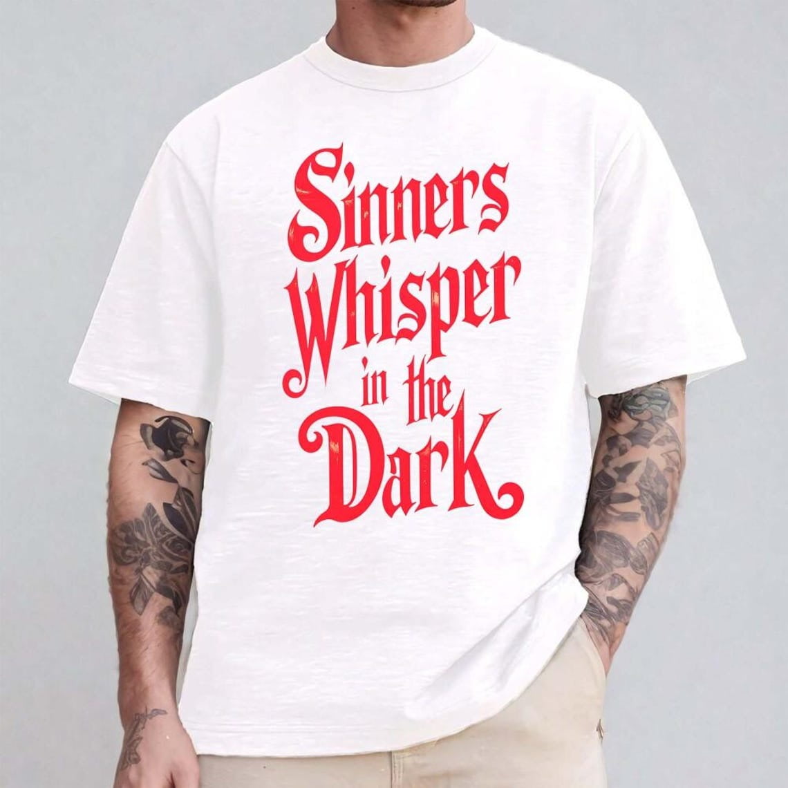Sinners Whisper In The Dark Sinner Movie 2025 Tee, Gothic Horror Shirt ...