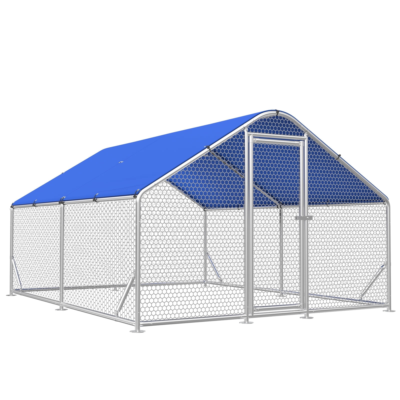 Sino Luban Metal Large Chicken Coop Run for 20 Chickens/Ducks, Chicken ...