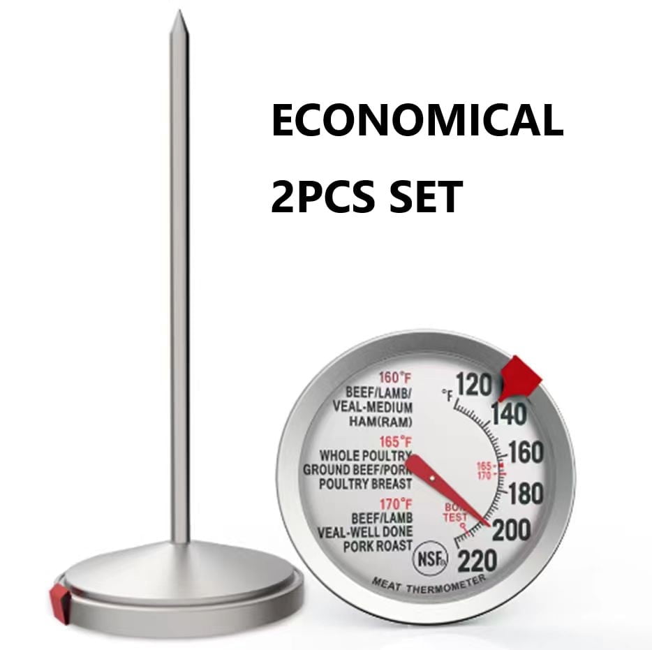 Sino Stainless Steel Meat Thermometer, 2.5in Dial, 2 Pack Count ...