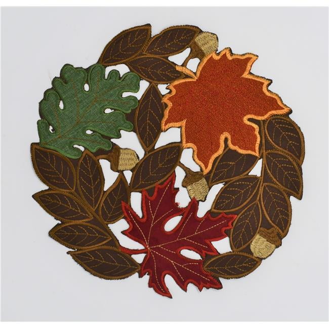 Sinobrite H7100-(008) H7100 - Cutout Fall Leaf 8' Rd Doily - Walmart.com