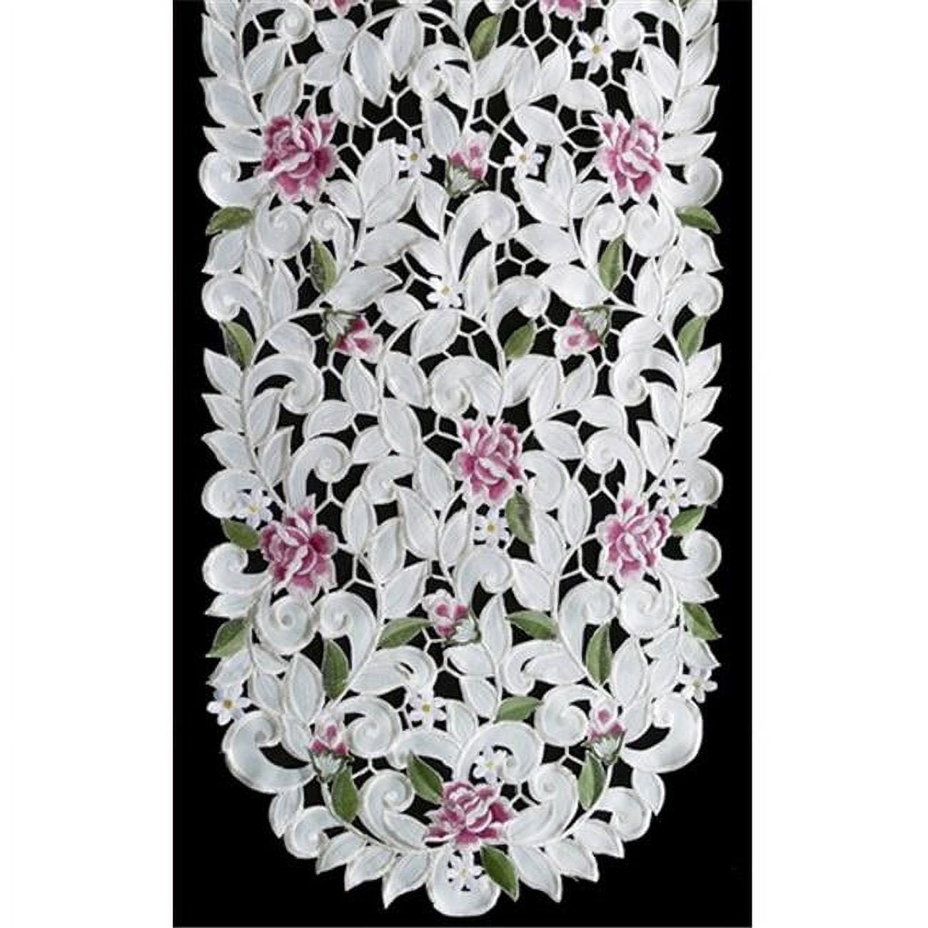 Sinobrite H7662-RS Purple Cottage Rose Runner- 12 x 65 in. - Walmart.com