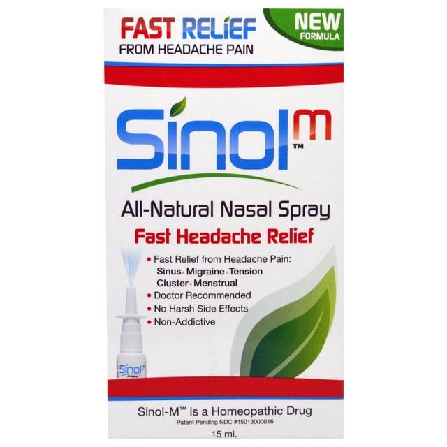 Sinol-M Sinus Nose Mist: All-Natural, Fast Headache Relief Nasal Spray ...