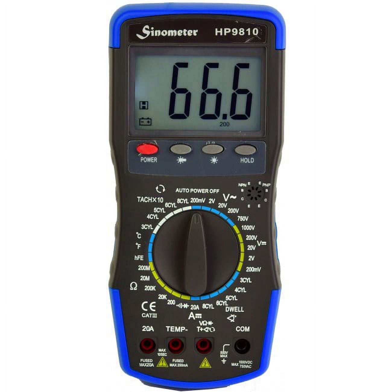 Sinometer HP9810 Automotive Digital Multimeter with Thermometer ...