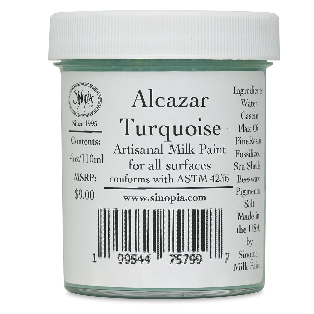 Sinopia Milk Paint - Alcazar Turquoise, 4 oz - Walmart.com