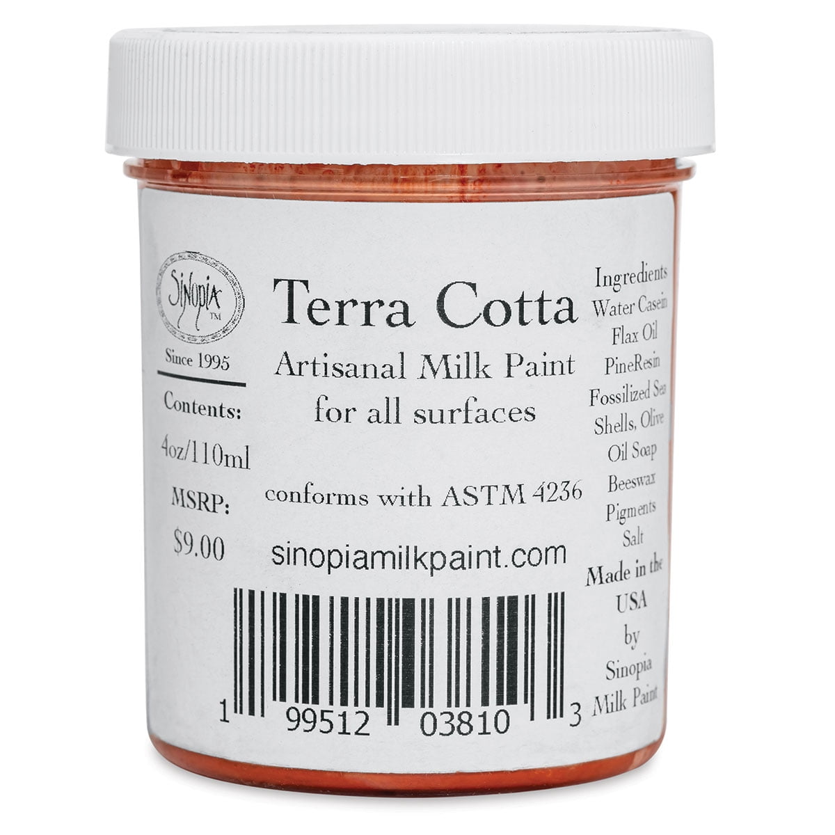 Sinopia Milk Paint - Terra Cotta, 4 oz - Walmart.com