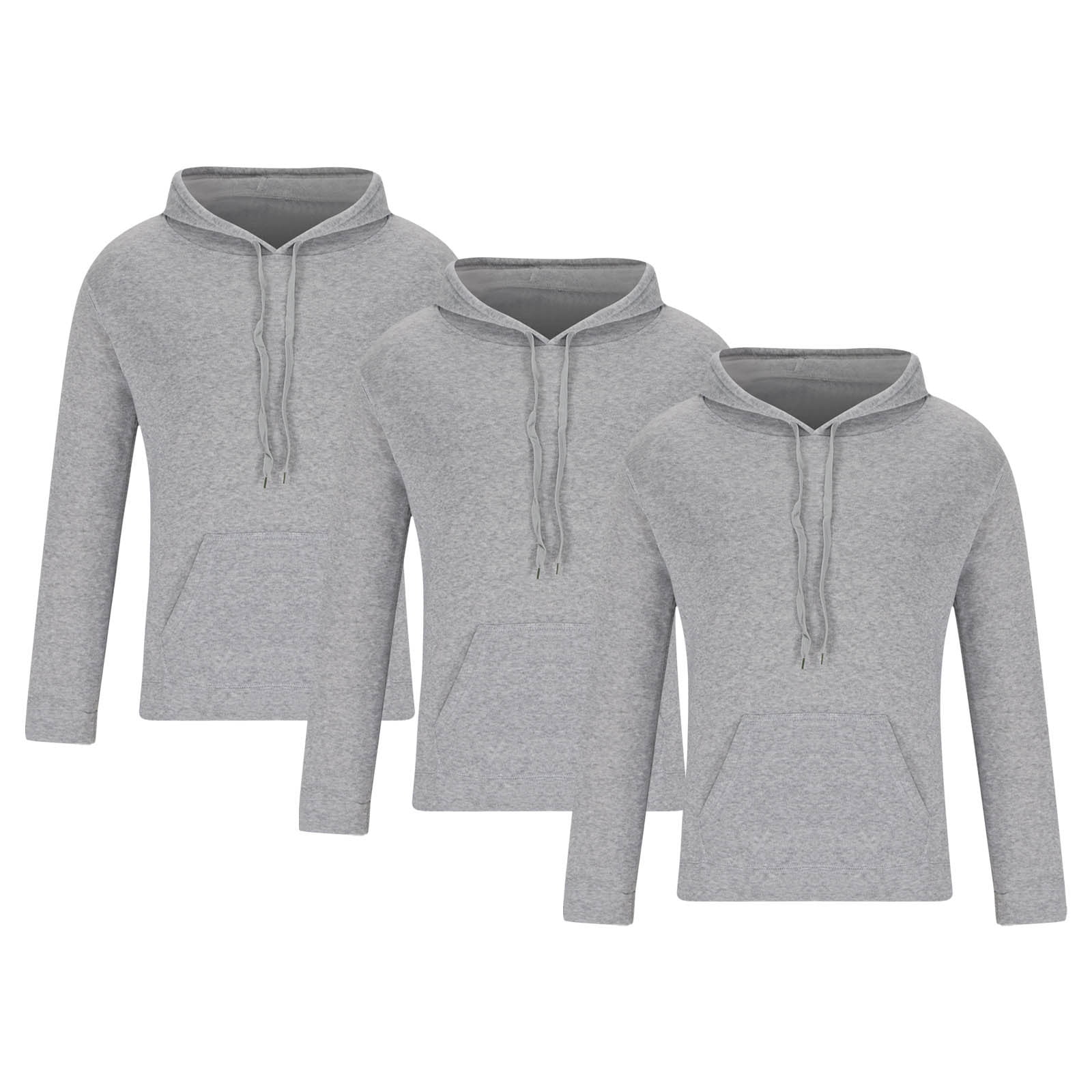 Sinpiling 3 Pack Hoodies Sweatshirts for Men with Front Pocket Casual ...