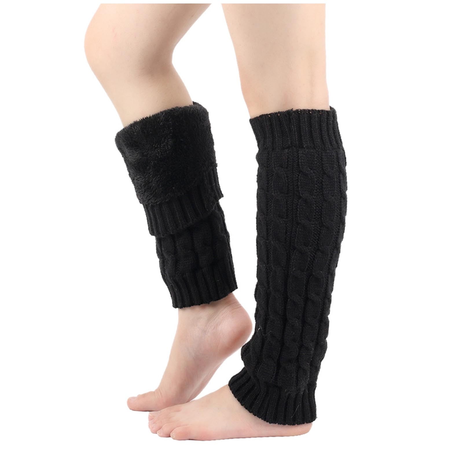 Sinpiling Fleece Lined Leg-Warmers for Women Casual Thermal Warm Knee ...