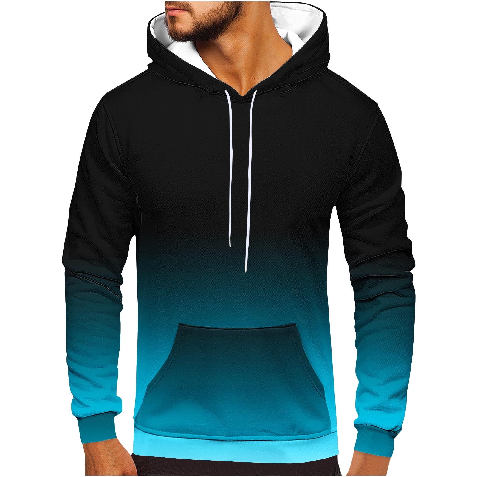 Sinpiling Mens Big & Tall Hoodies with Pocket S-5X Plus Size Long ...